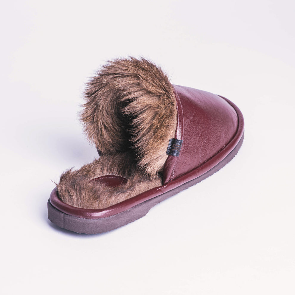 Turn-back Slide (Burgundy) – Karmine Leather & Leathercraft